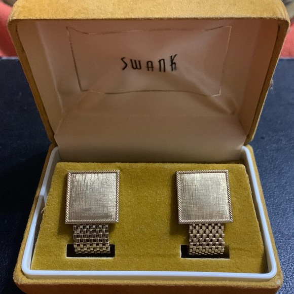 SWANK | Accessories | Vintage Swank Gold Brushed Wrap Around Cufflinks ...